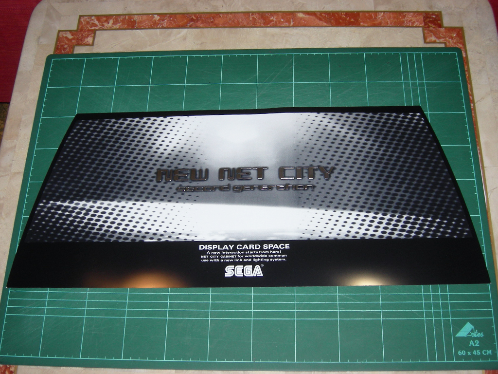 "New Net City Side arts, instructions Space and Marquee" (SEGA) reproductions printed for "Christoph
